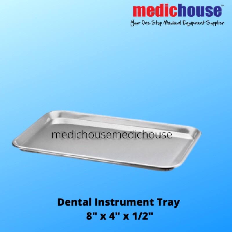 DENTAL Intrument Tray (Shallow) 8″ x 4″ x 1/2″ - Medichouse