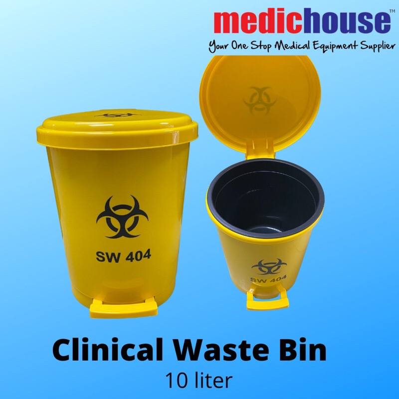 Clinical Waste Bin Pedal Operated 10 Liter - Medichouse