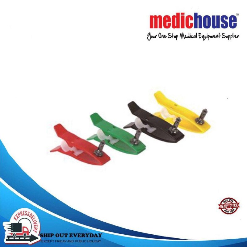 Share: 0 ECG plastic clamp set of 4 ( Red, Yellow, Green, Black ...